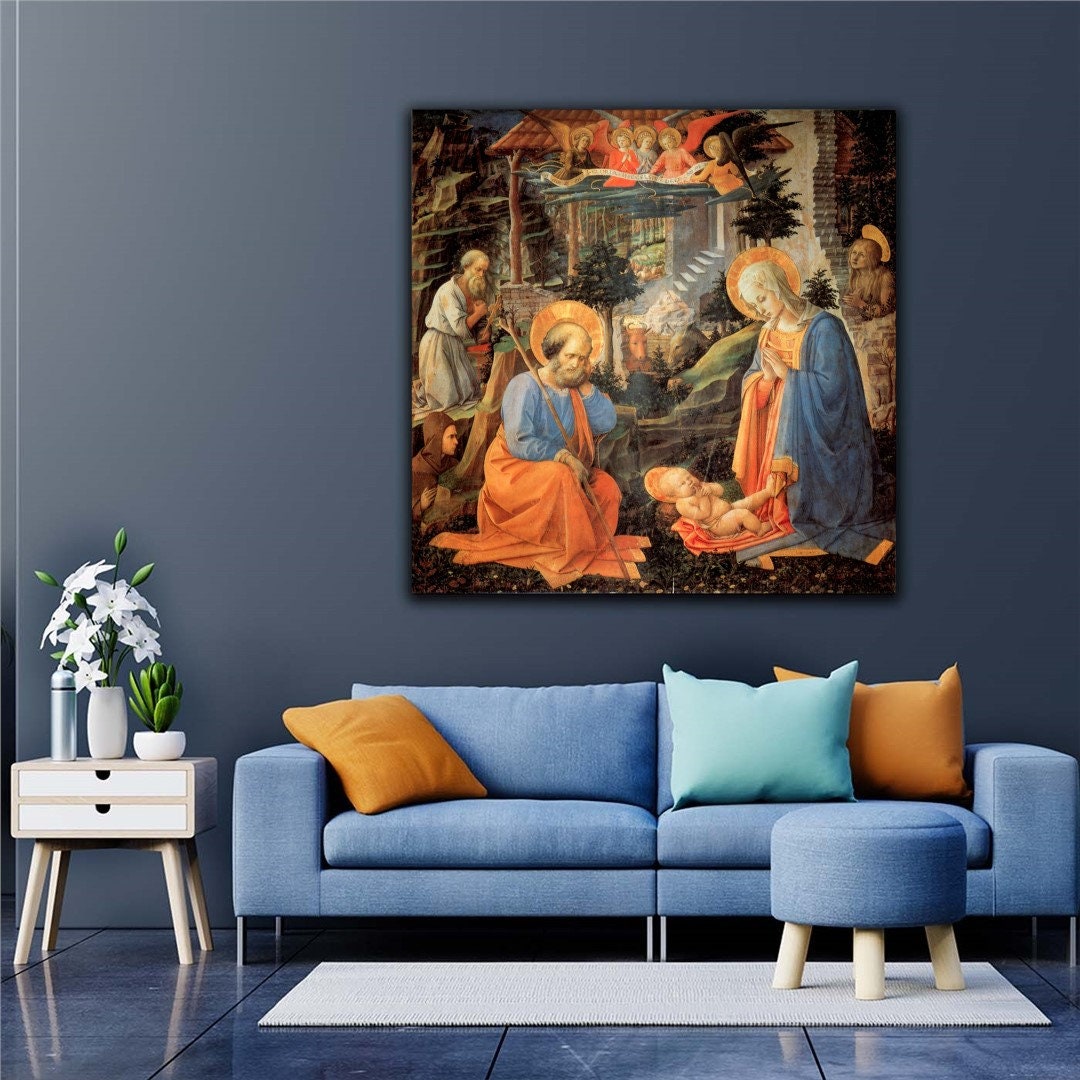 Filippo Lippi Adoration of the Child 1453 Canvas Print Wall Art,lippi ...