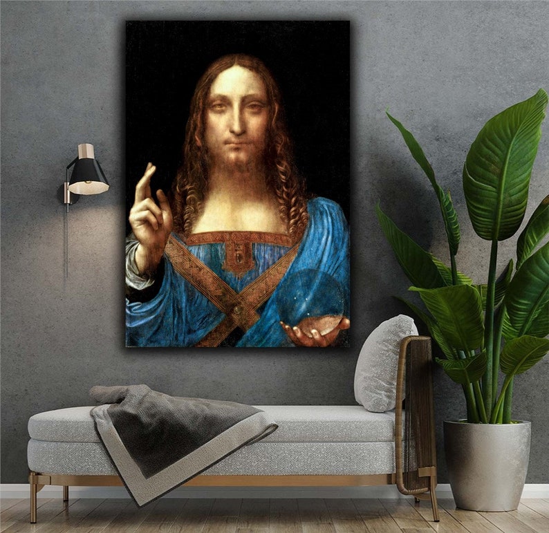 Leonardo Da Vinci Savior of the World Canvas Print Wall Art,da Vinci ...