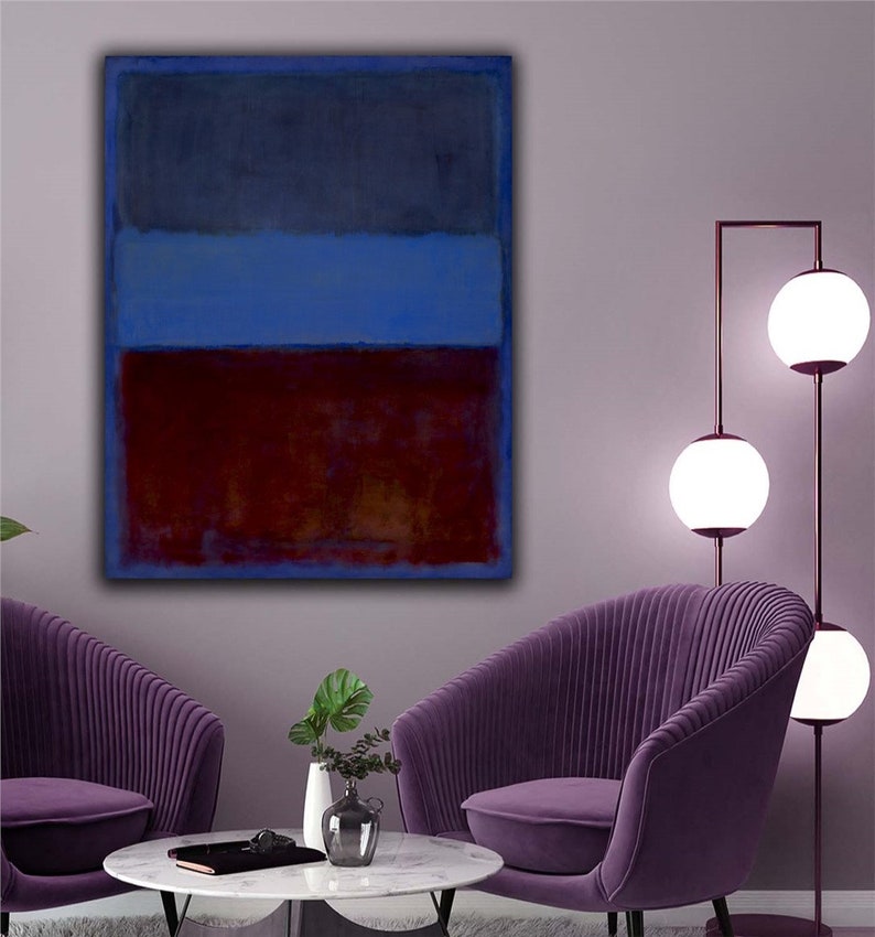 Mark Rothko No.61 Rust and Blue Canvas Print Wall Art,rothko Poster ...