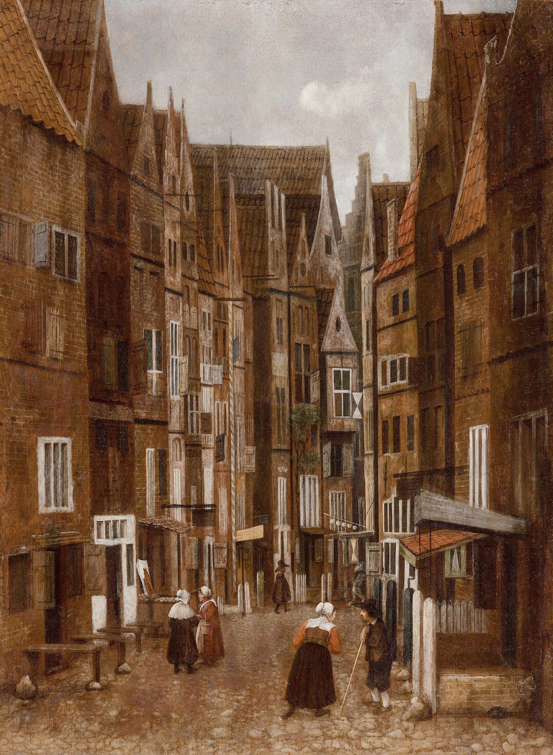 Jacob Vrel View of a Street 1633 Canvas Print Wall Art,vrel Print,vrel ...