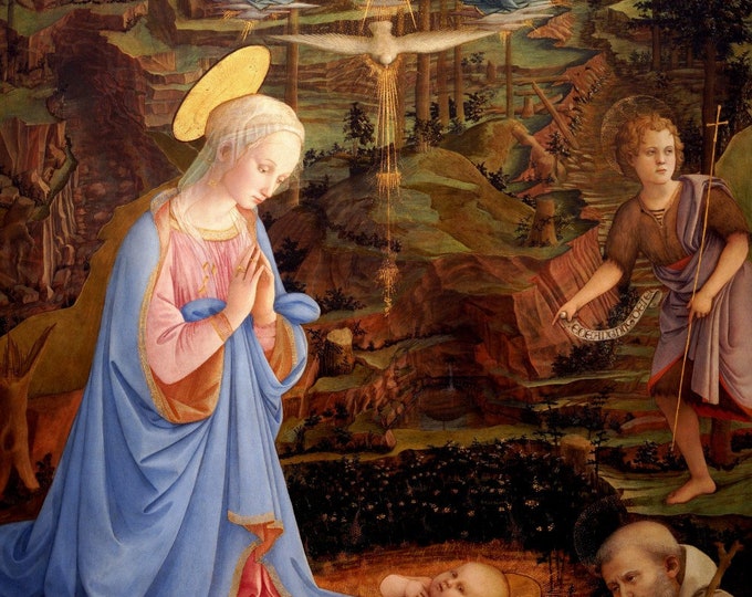 Filippo Lippi Adoration of the Child With Saints 1463 Canvas Print Wall ...