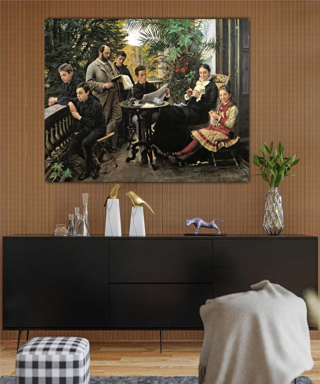 Peder Severin Krøyer the Hirschsprung Family Picture 1881 Canvas Print ...