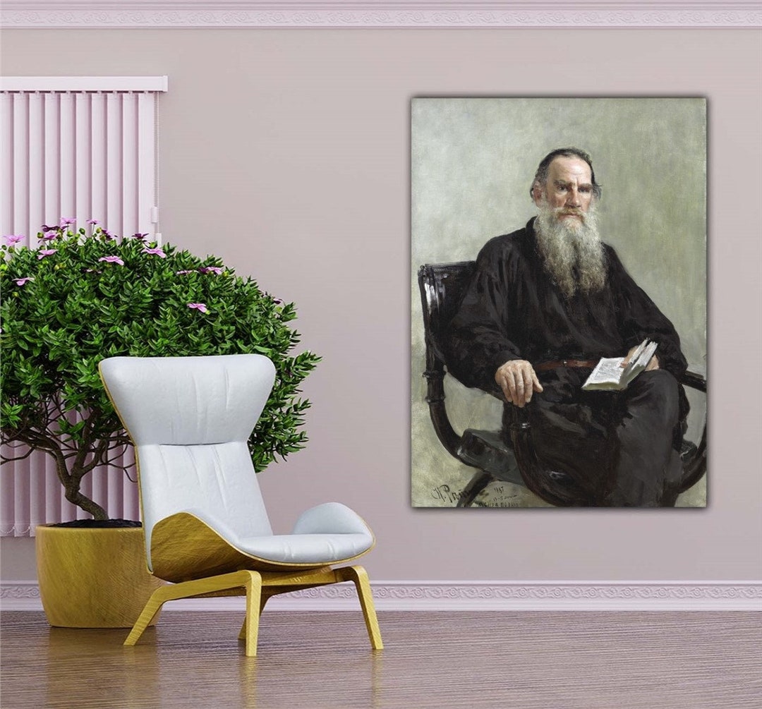 Ilya Repin Portrait of Leo Tolstoy 1887 Canvas Print Wall Art,ilya ...