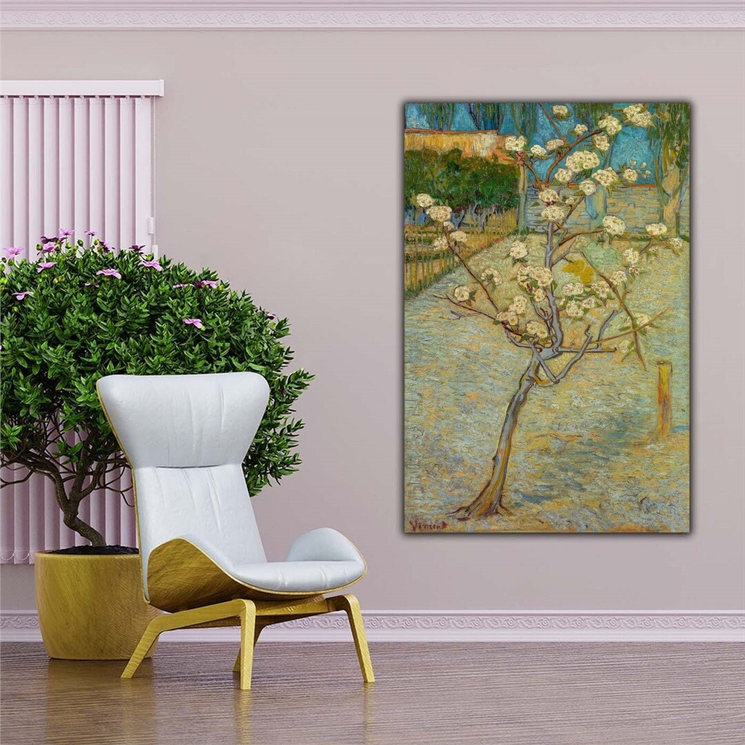 Vincent Van Gogh Blossoming Pear Tree Canvas Print Wall Art,van Gogh ...