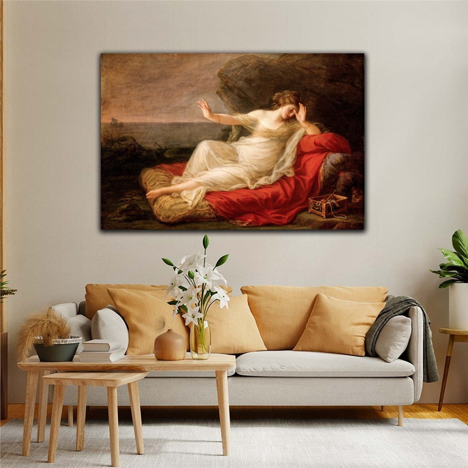 Angelica Kauffman Ariadne Abandoned by Theseus 1774 Canvas Print Wall ...