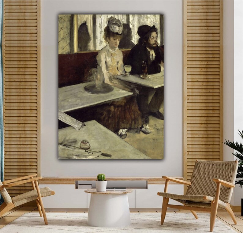 Edgar Degas L'absinthe in a Cafe 1873 Canvas Print Wall Art,degas ...