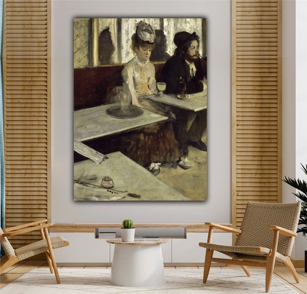 Edgar Degas L'absinthe in a Cafe 1873 Canvas Print Wall Art,degas ...