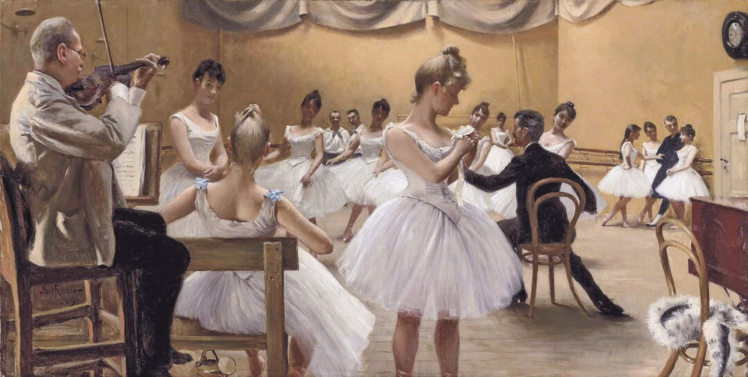Paul Gustav Fischer Ballet School 1889 Canvas Print Wall Art,fischer ...