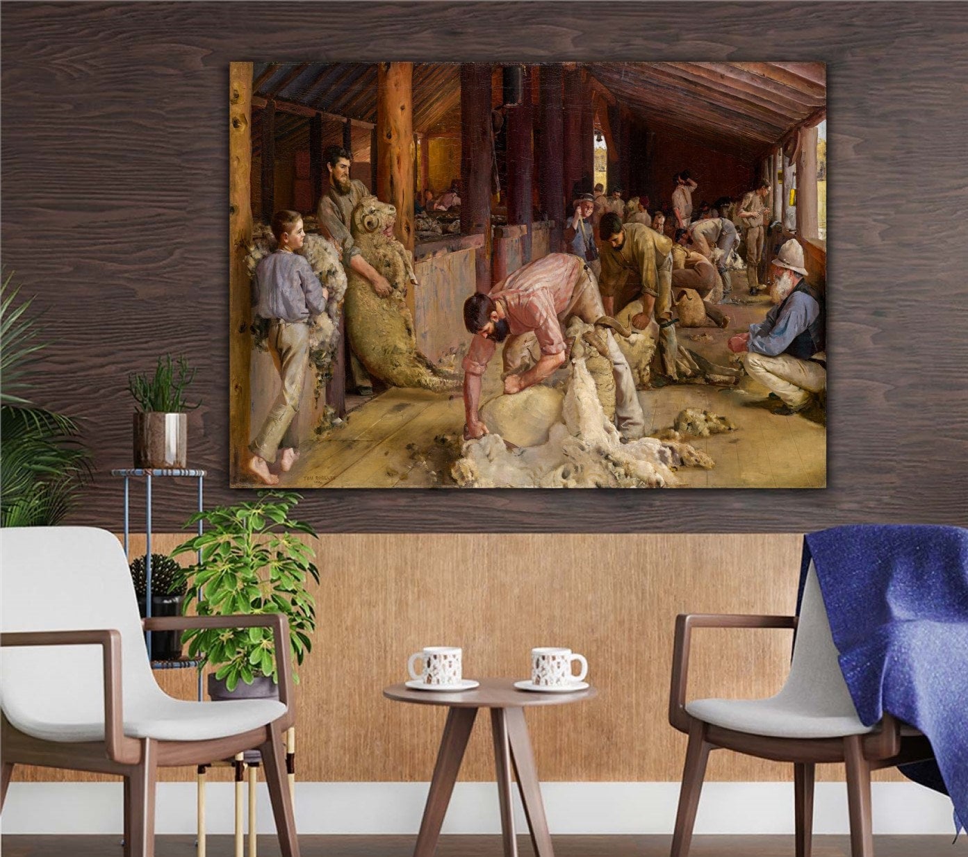 Tom Roberts Shearing the Rams 1890 Canvas Print Wall Art,tom Roberts ...