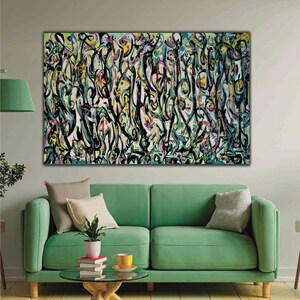 Jackson Pollock Mural 1943 Canvas Print Wall Art, Pollock Poster ...