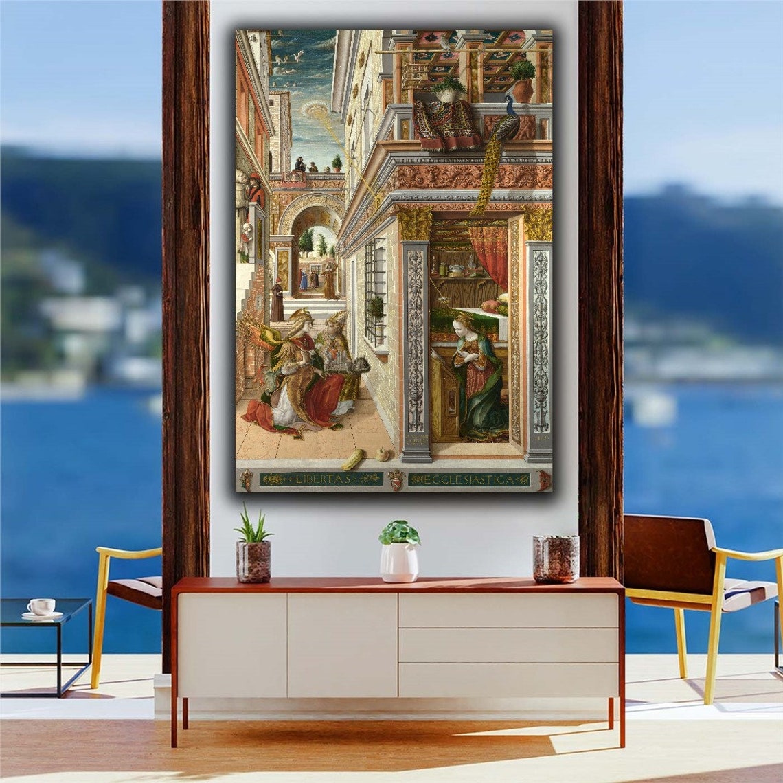 Carlo Crivelli the Annunciation With Saint Emidius 1486 Canvas - Etsy