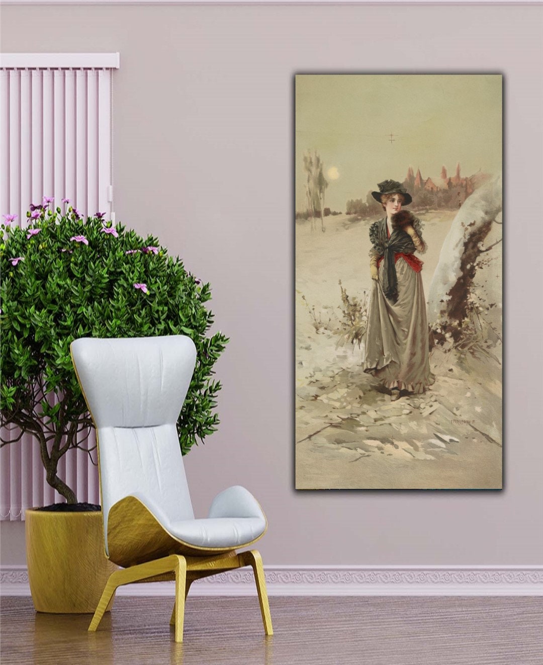 Edward Percy Moran the Winter Girl 1895 Canvas Print Wall Art,moran ...