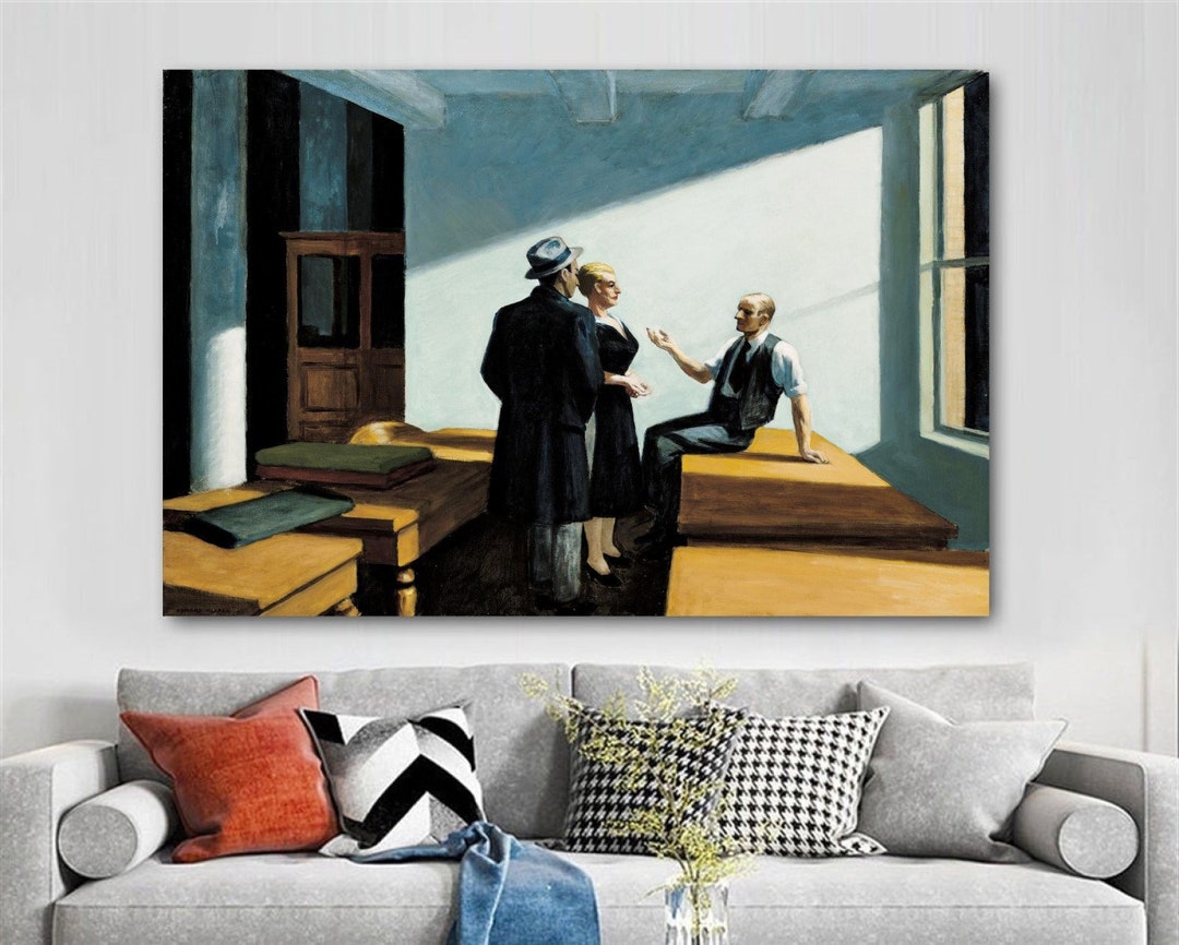 Edward Hopper Conference at Night 1949 Canvas Print Wall Art,hopper ...