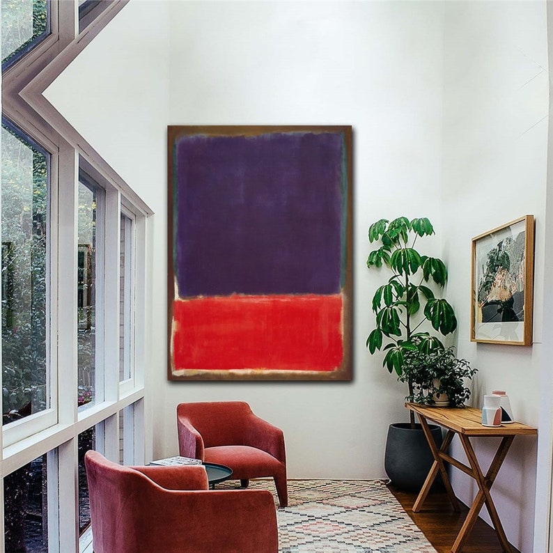 Mark Rothko No 14 1951 Red Blue Canvas Print Wall Artmark - Etsy