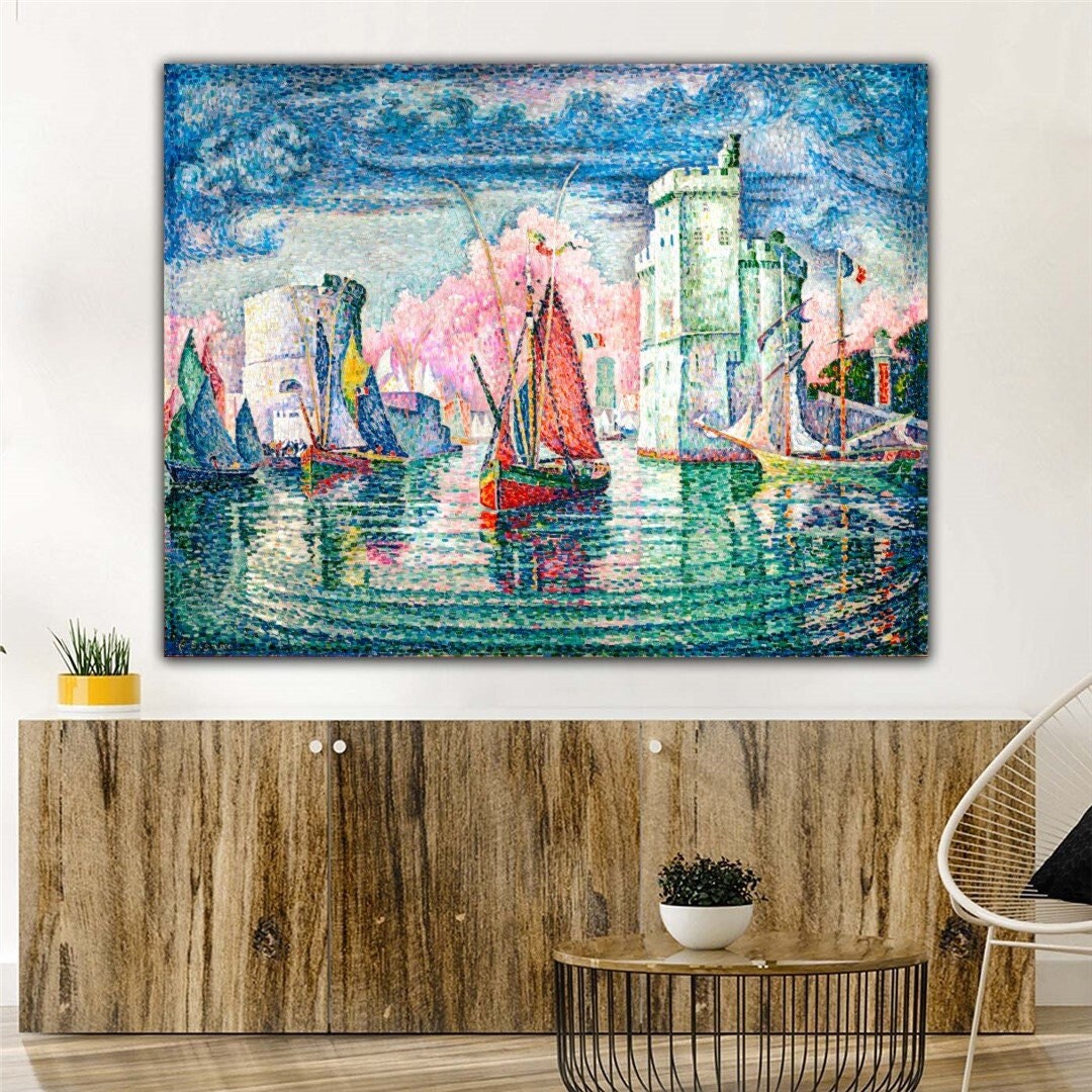 Paul Signac Entrée Du Port De La Rochelle Canvas Print Wall Art,signac ...