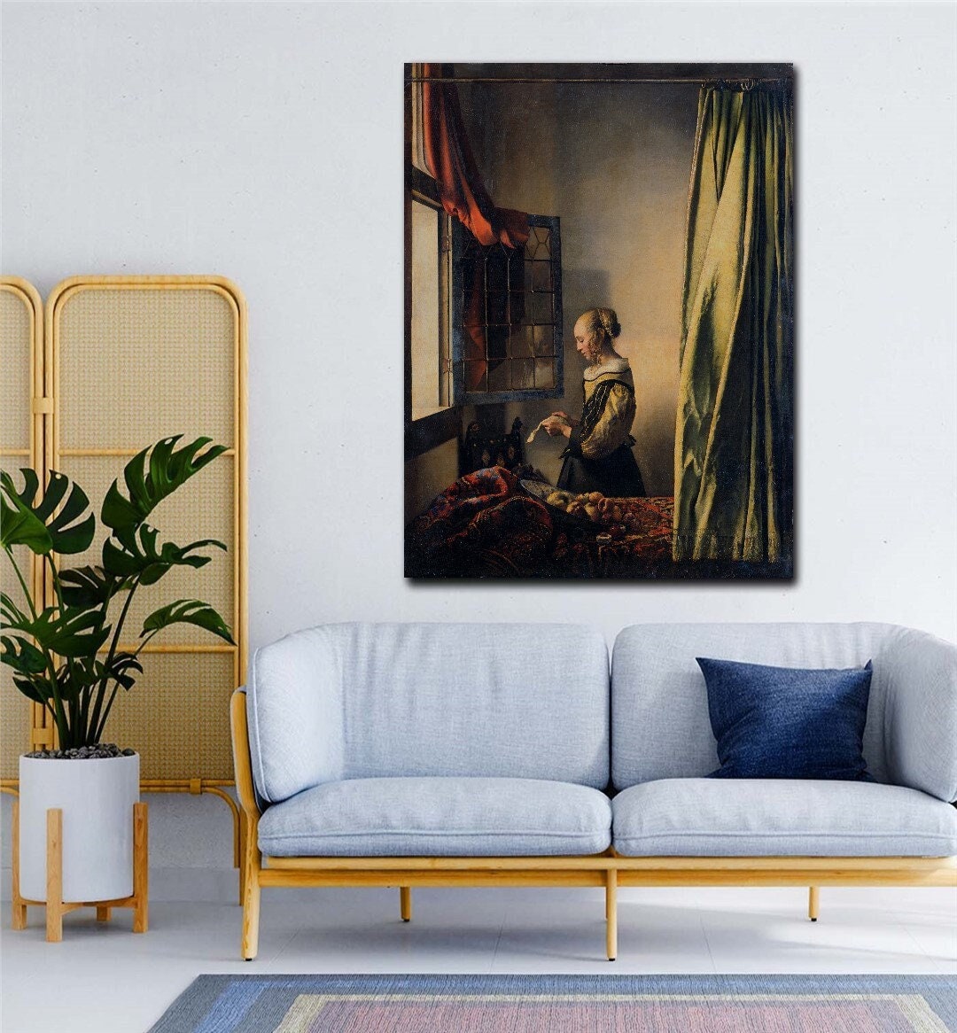 Johannes Vermeer Girl Reading a Letter by an Open Window 1659 Canvas ...