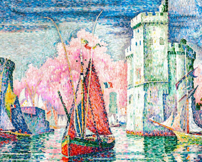 Paul Signac Entrée Du Port De La Rochelle Canvas Print Wall - Etsy