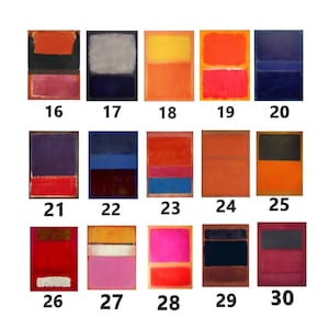 Custom Set of 3 Mark Rothko Canvas,create Your Own Set by Choosing 3 of ...