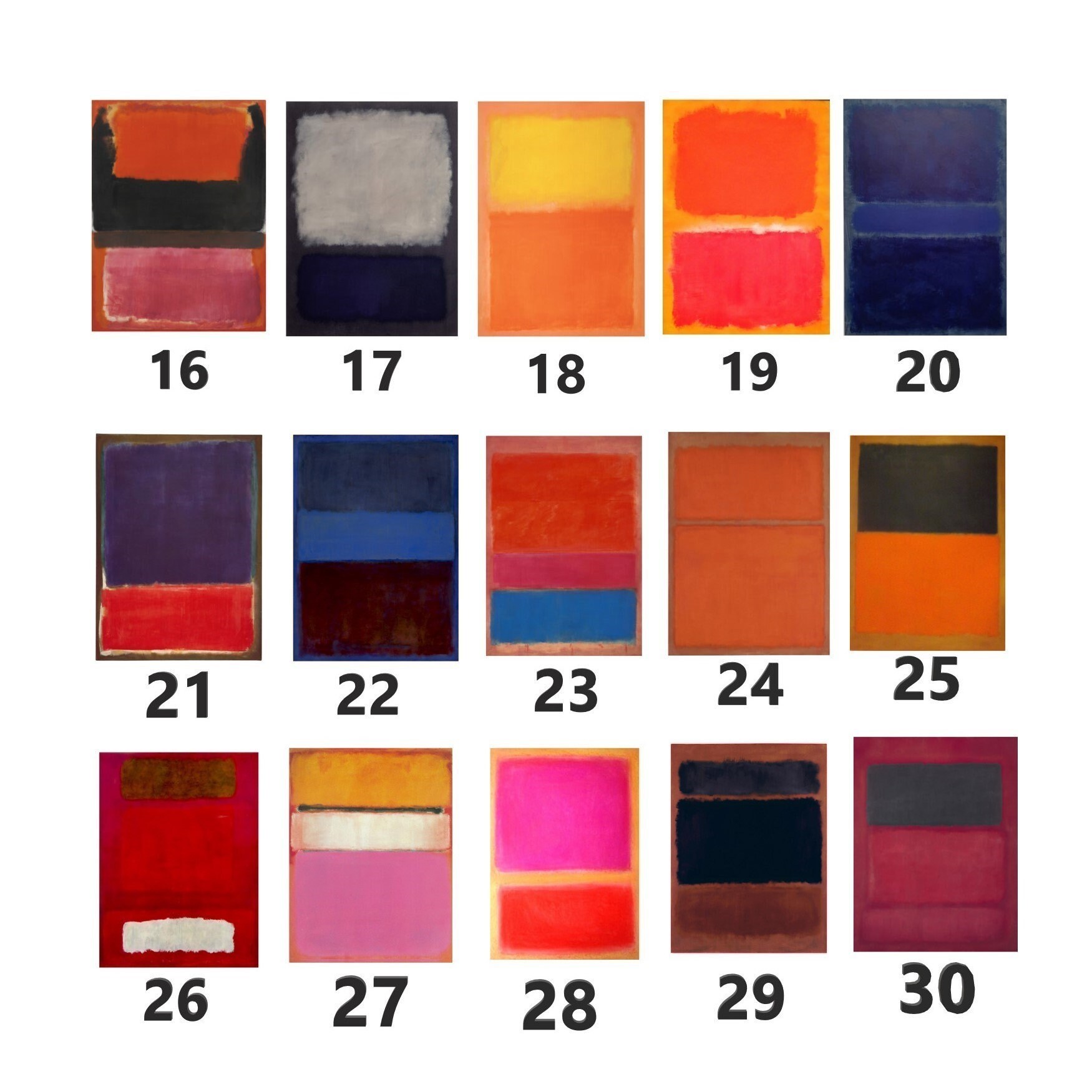 Custom Set of 3 Mark Rothko Canvascreate Your Own Set by - Etsy