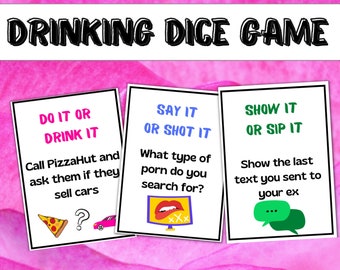 Printable Drinking Game Cards,party Game,ladies Night,printable,adult ...