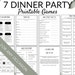 Printable Dinner Party Games,dinner Table Party Gamest, Bachelorette ...