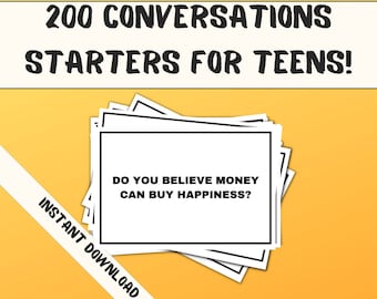Conversation Starters for Teens, High School Resources, Group or ...