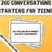 100 Printable Conversation Starter Cards for Best Friends,table Talk ...