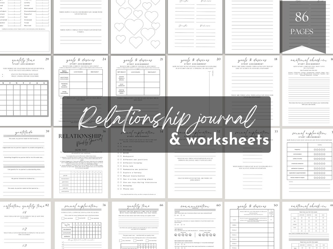 Printable Couples Journal Prompts | Relationship Journaling and ...