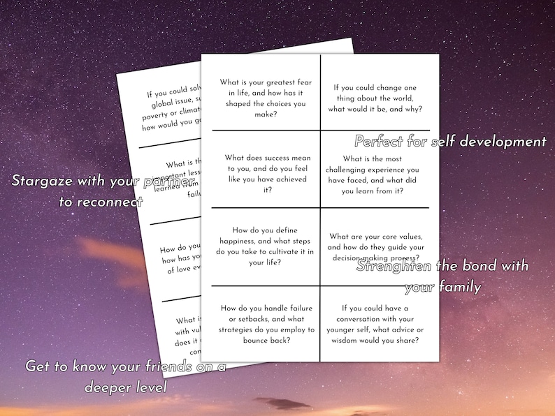 56 Printable Deep Conversation Starters Table Topics - Etsy