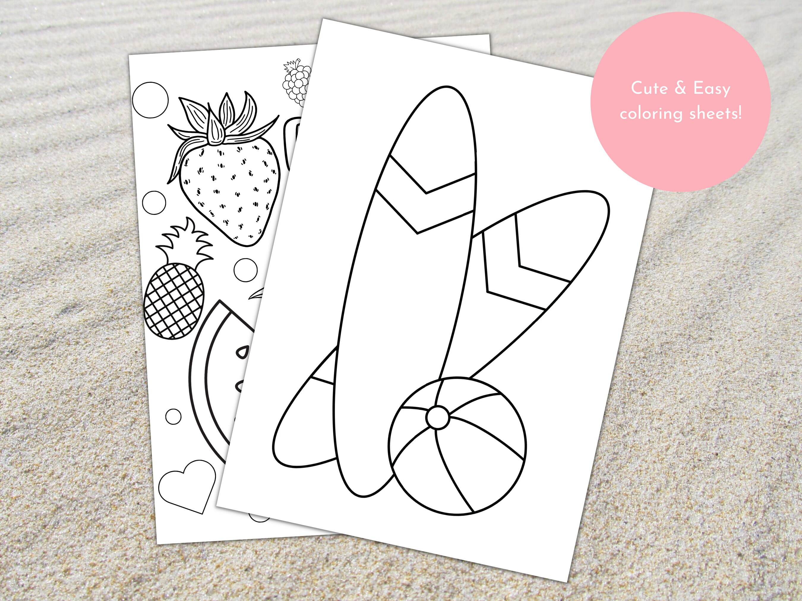 35 Printable Summer Coloring Pages || Instant Digital Download Coloring ...