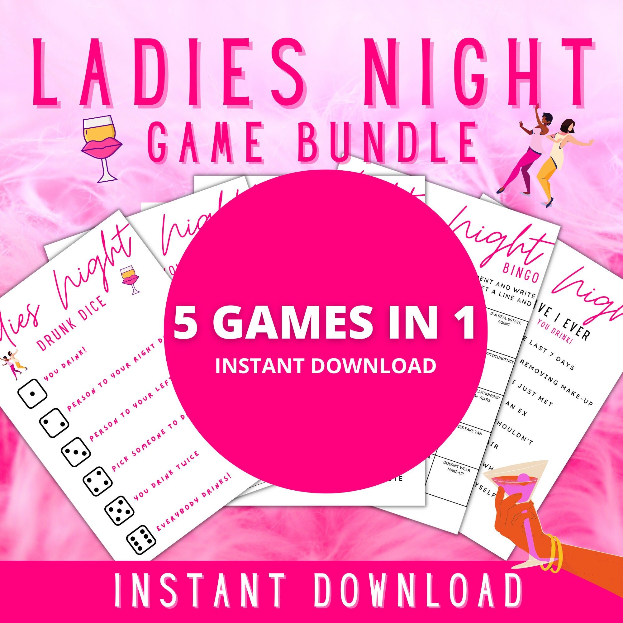 Ladies Game Night | Game Bundle | Printable Instant Download for Game ...
