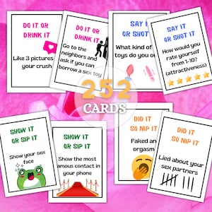 Printable Drinking Game Cards,party Game,ladies Night,printable,adult ...