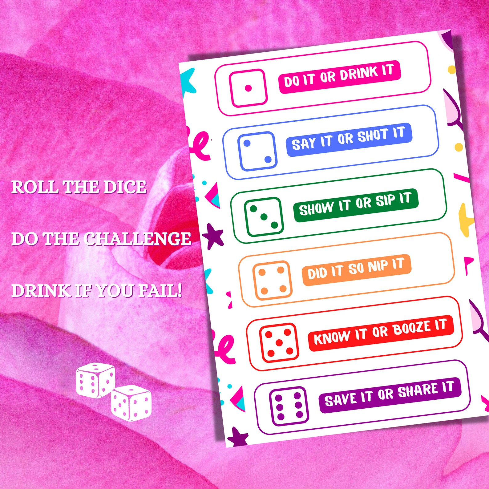 Printable Drinking Game Cards,party Game,ladies Night,printable,adult ...