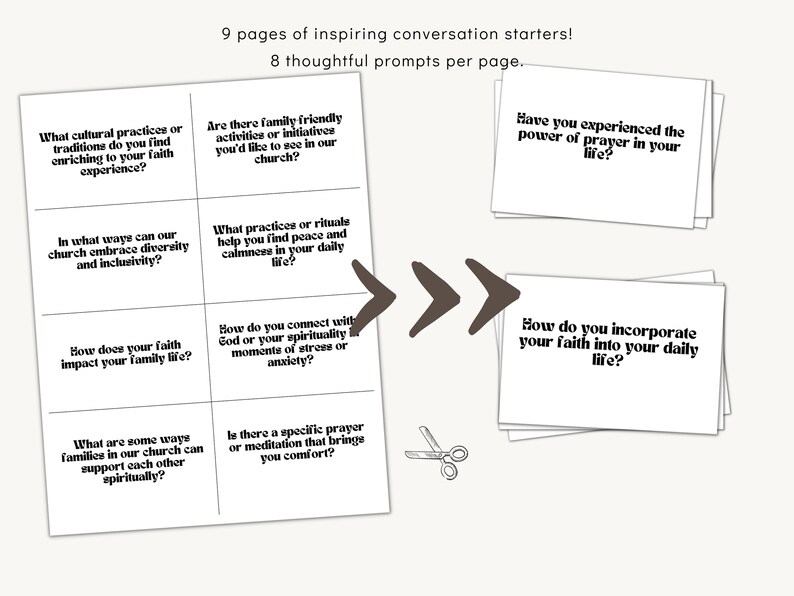 Printable Christian Conversation Cards, Discussion Cards for Church ...