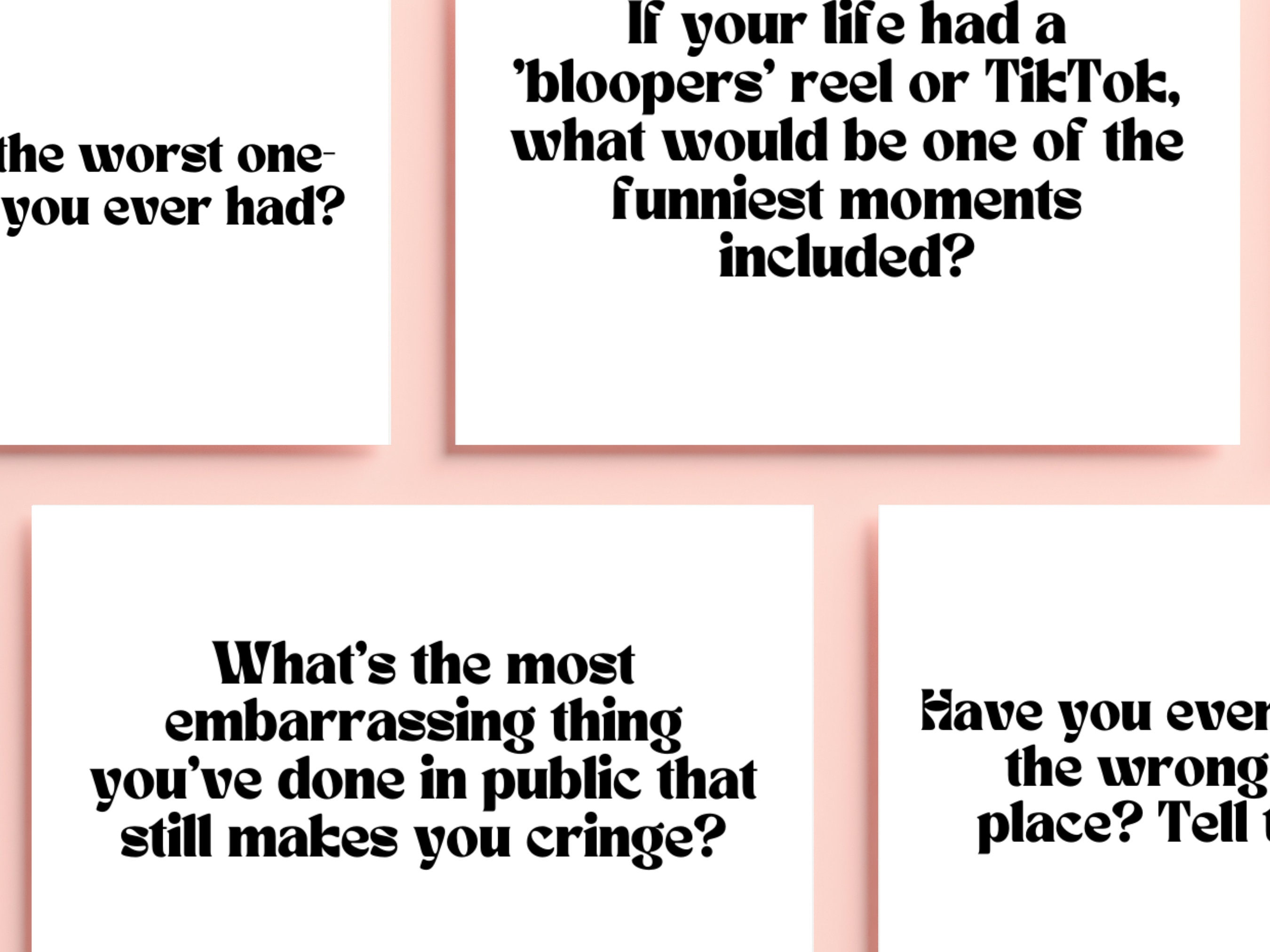 Ladies Night Funny Printable Conversation Starter Cards, Question Cards ...