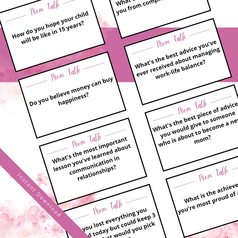 Mothers Table Talk Game,conversation Starter Cards,mother's Day Gift ...