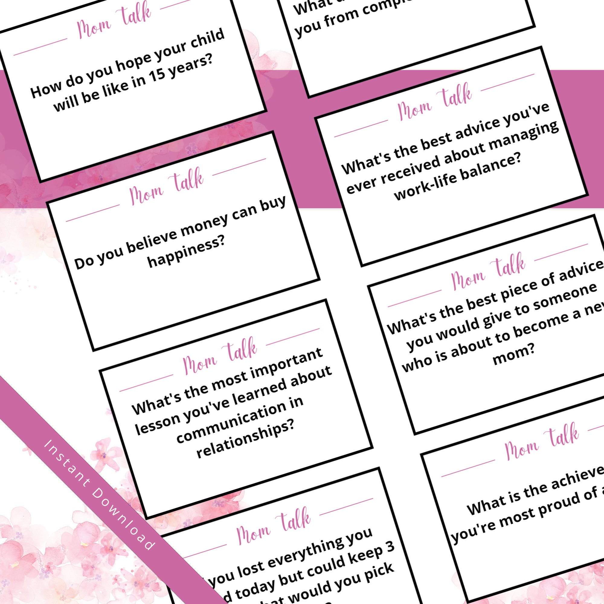 Mothers Table Talk Game,conversation Starter Cards,mother's Day Gift ...