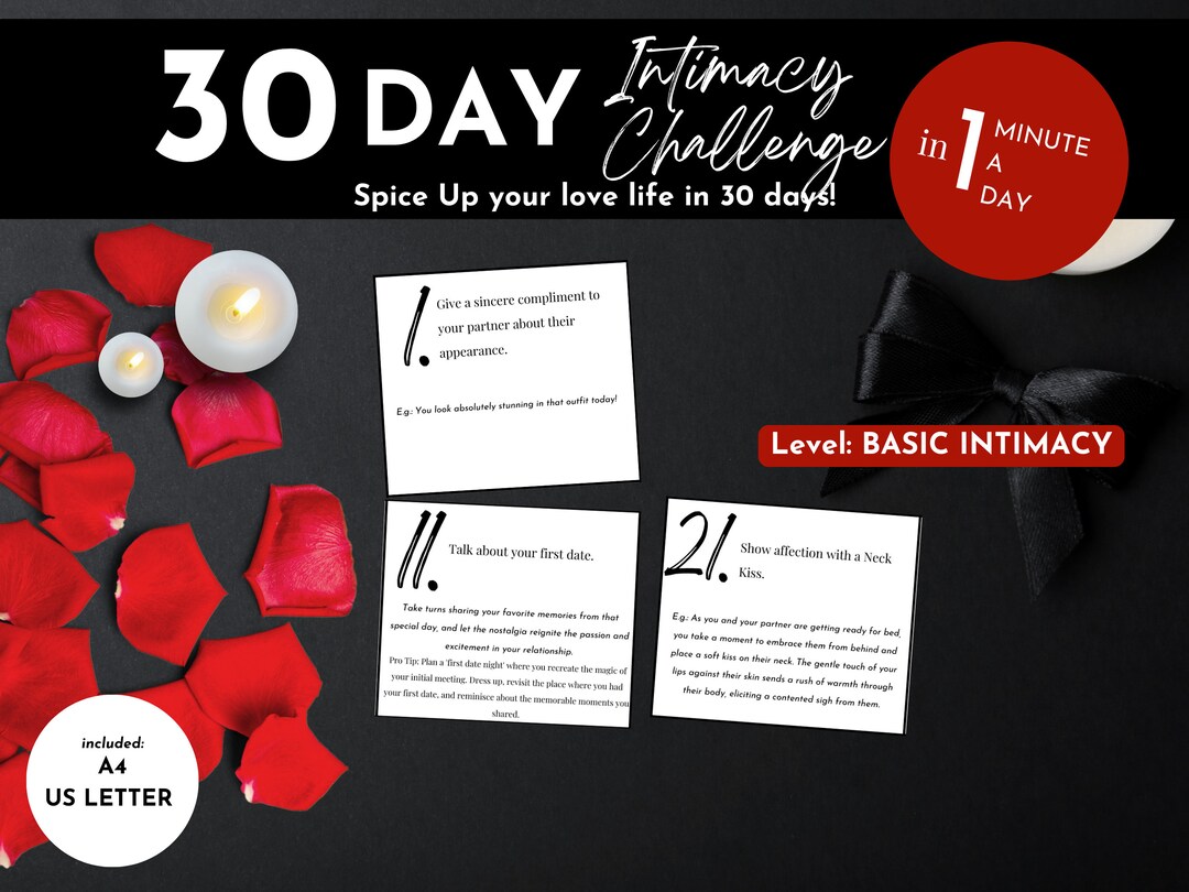 Intimacy Challenge for Couples Printable Foreplay Game for Couple Sexy ...