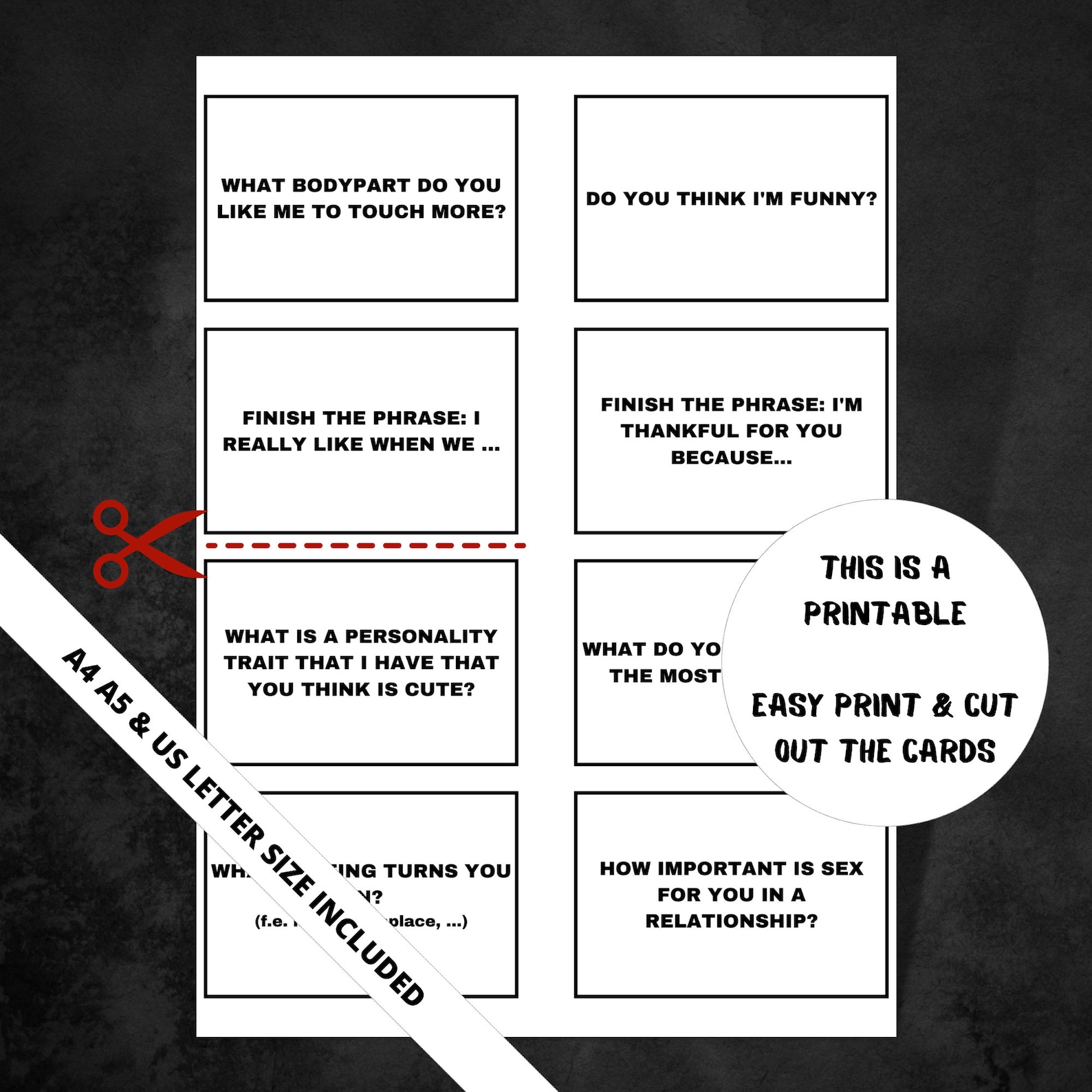 Sex Games Couple Game Foreplay Game Printable Date Night Activity Adult