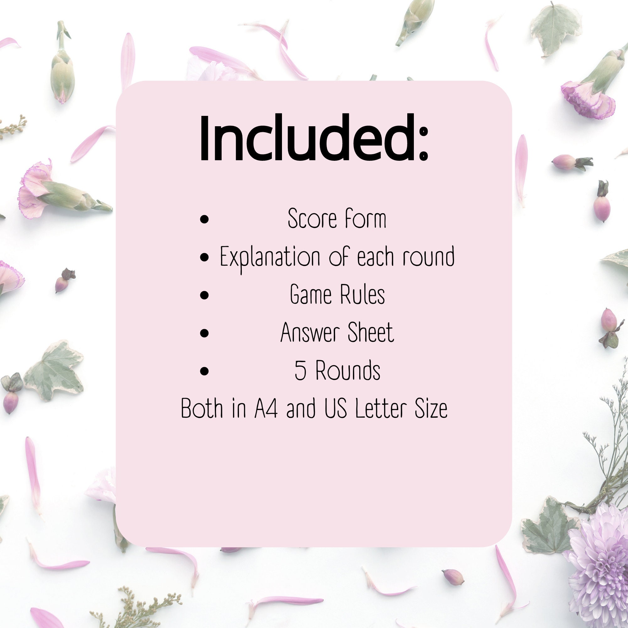 Printable Quiz for Family Game Night or Birthday Party, Instant ...