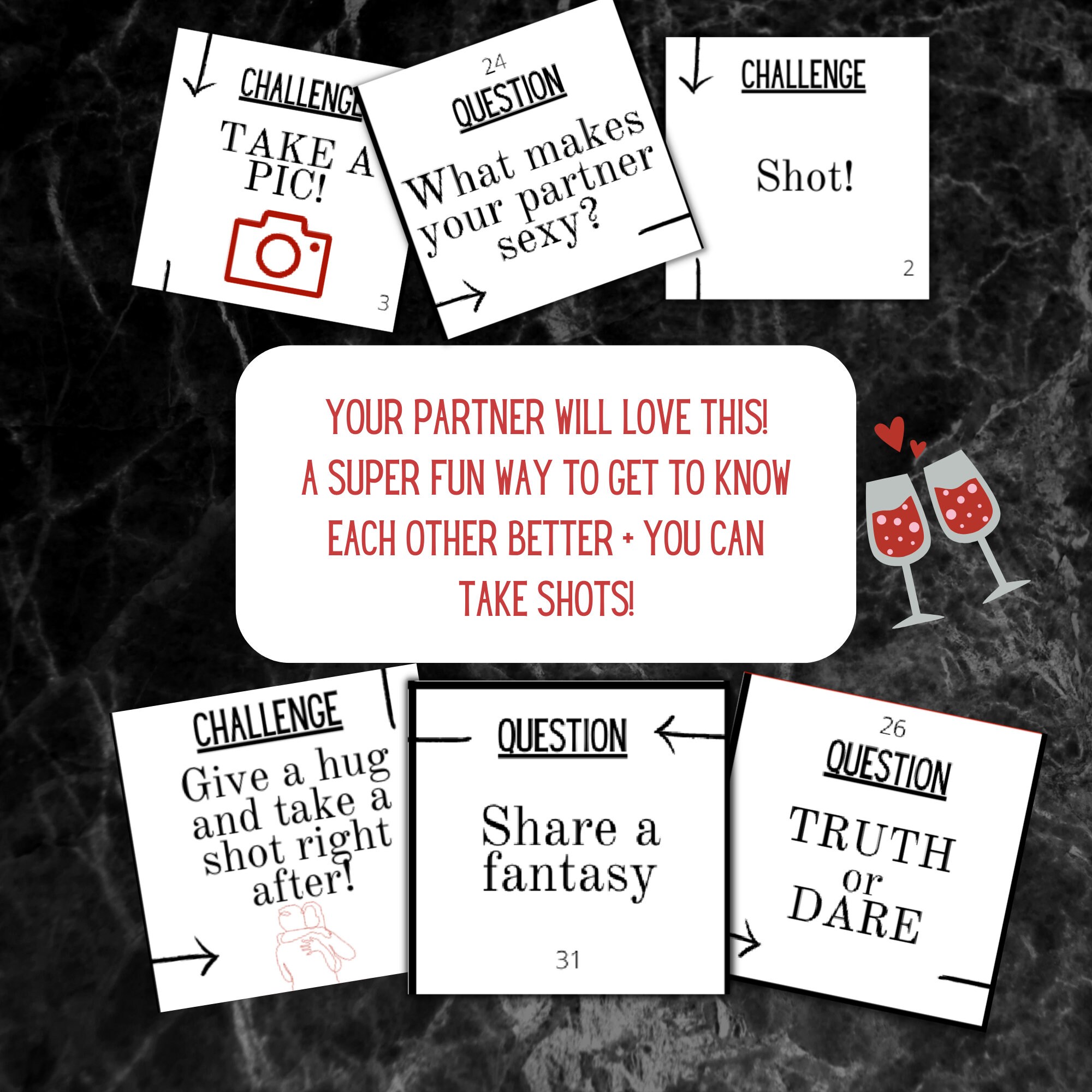 Couples Board Drinking Game Printable Date Night Activity Couples Game ...