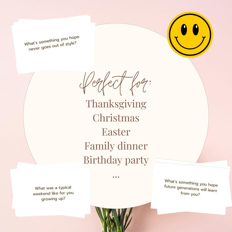 Generations Unplugged Printable Conversation Starter Game, Christmas or ...