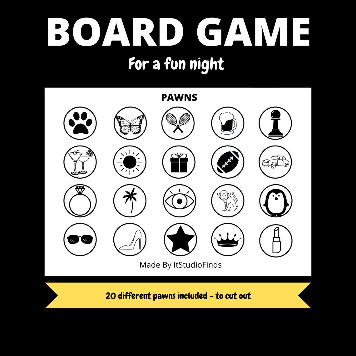 Printable Board Game family Board Game party Game For Game Night