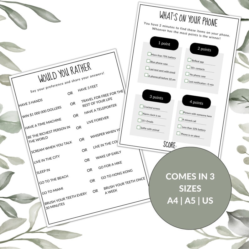 Printable Dinner Party Games,dinner Table Party Gamest, Bachelorette ...