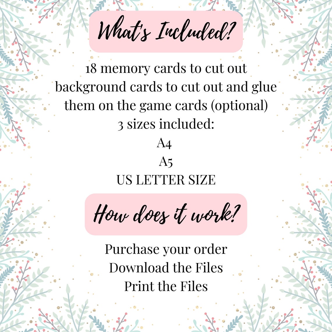 Christmas Printable Memory Game for Kids 18 Cards, Family Game, Fun ...