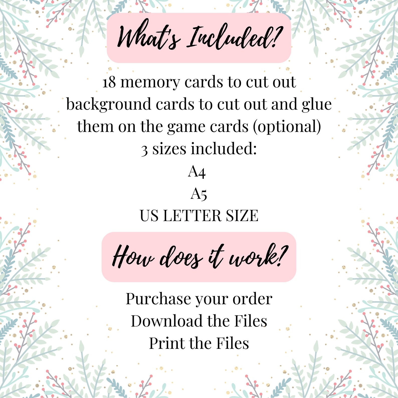 Christmas Printable Memory Game for Kids 18 Cards, Family Game, Fun ...