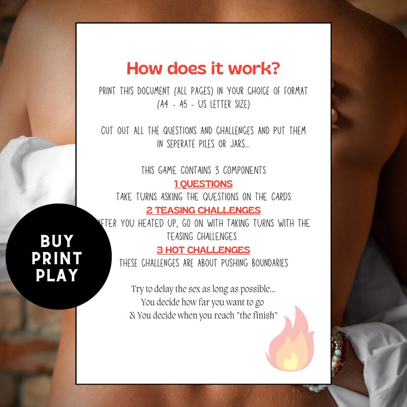 Sex Games Couple Game Foreplay Game Printable Date Night Activity Adult