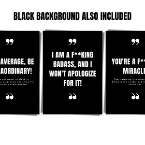 Printable Sweary Affirmation Cards, Encouragement Cards, Motivational ...