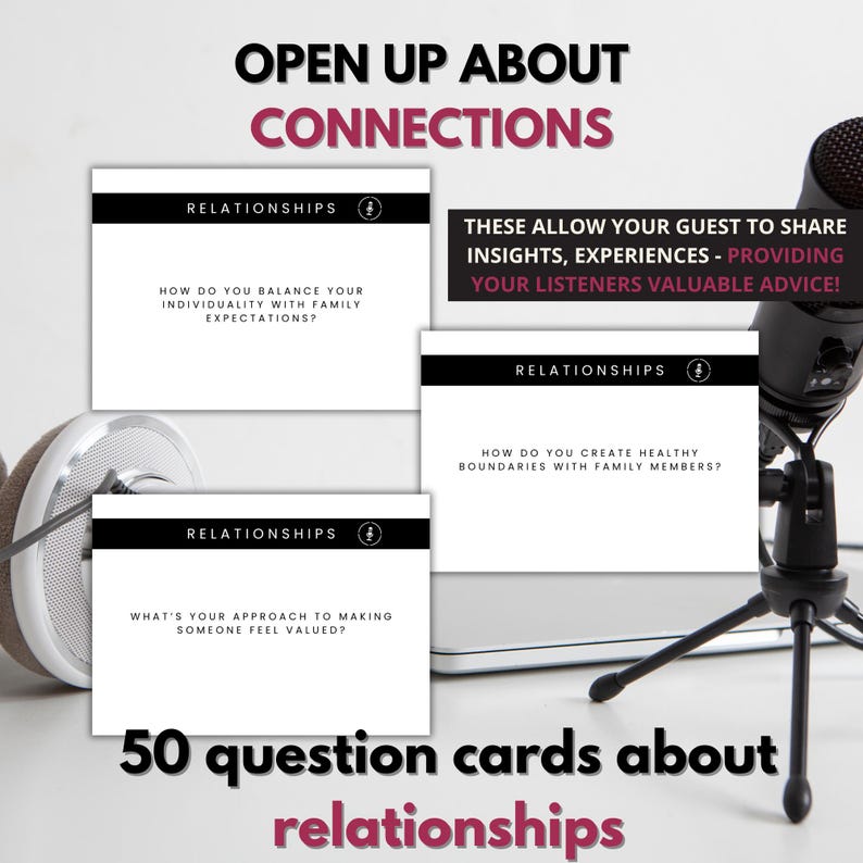 Podcast Interview Question Cards - Icebreakers, Personal Growth ...