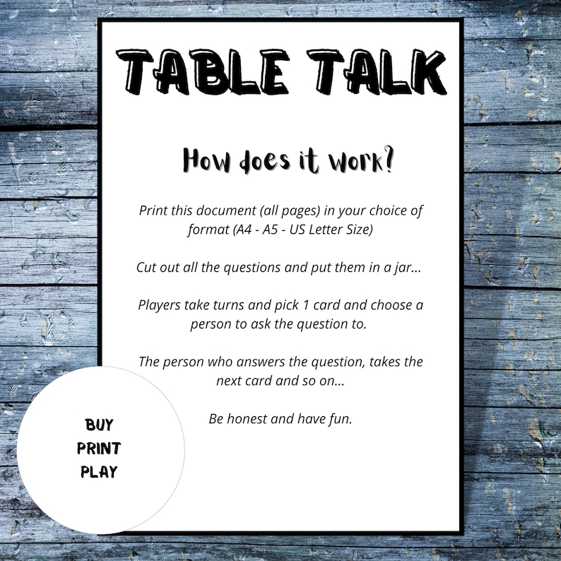 120 Printable Conversation Starter Cards,table Talk Game,social Anxiety ...
